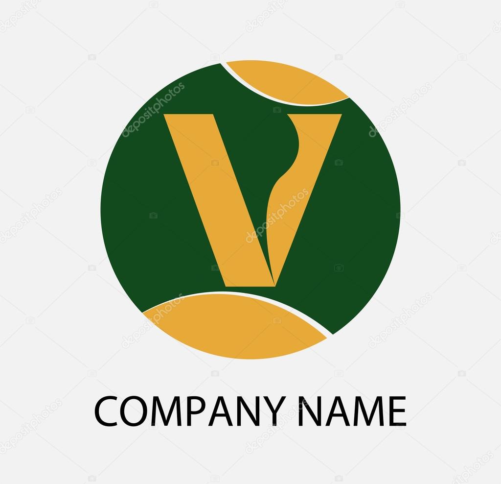 Letter V logo icon design template elements. round sign Stock Vector ...