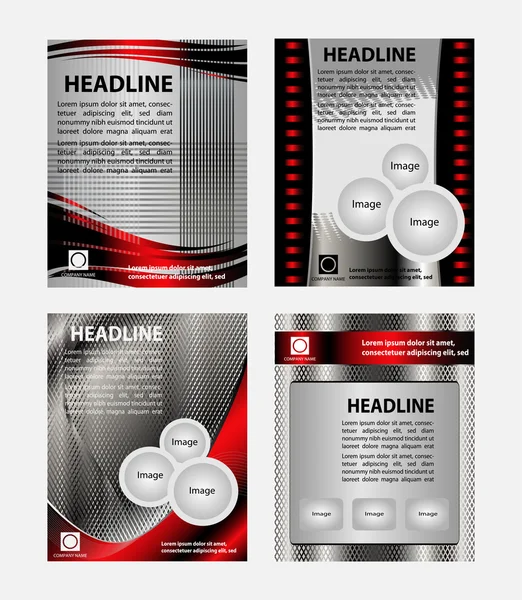 Red vector brochure booklet cover design templates collection Stock ...