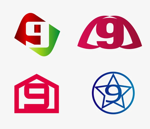 Logotipo de nueve Vector Art Stock Images | Depositphotos