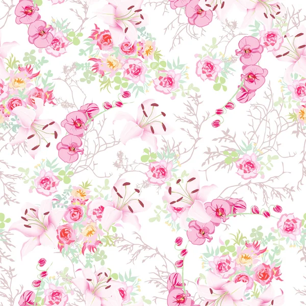 Pink lilies Vector Art Stock Images | Depositphotos