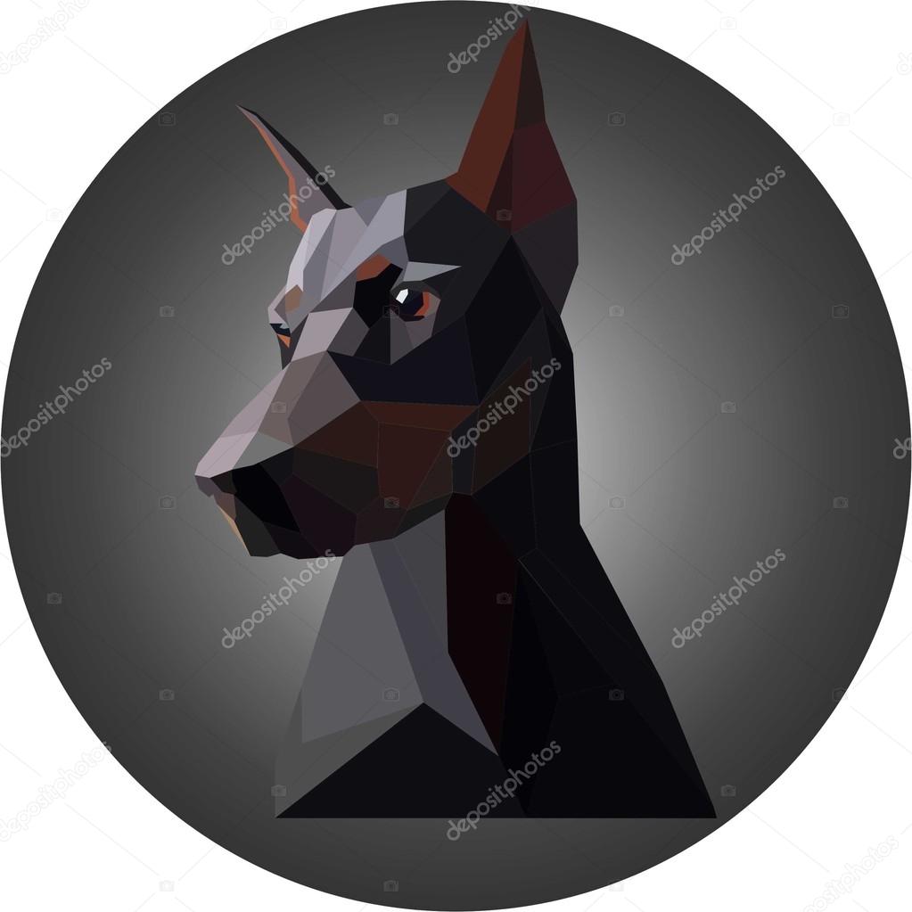 Geometric Doberman Stock Vector od © victoryvelychkom 84605748