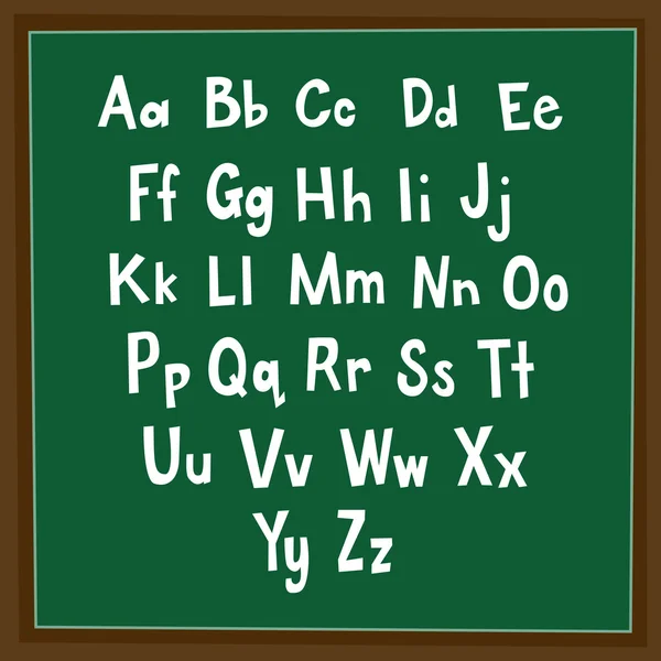 Chalked alphabet on a chalkboard background Stock Vector Image by ...