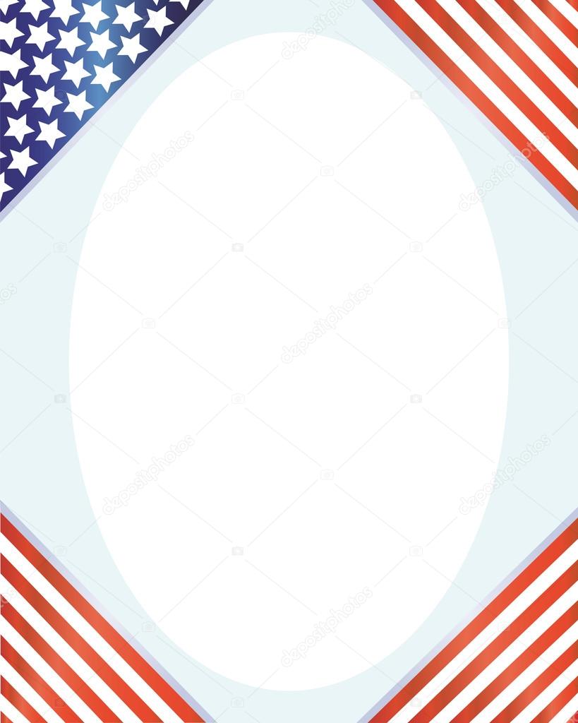 United States flag corner frame vector image Stock Vector Image by ...