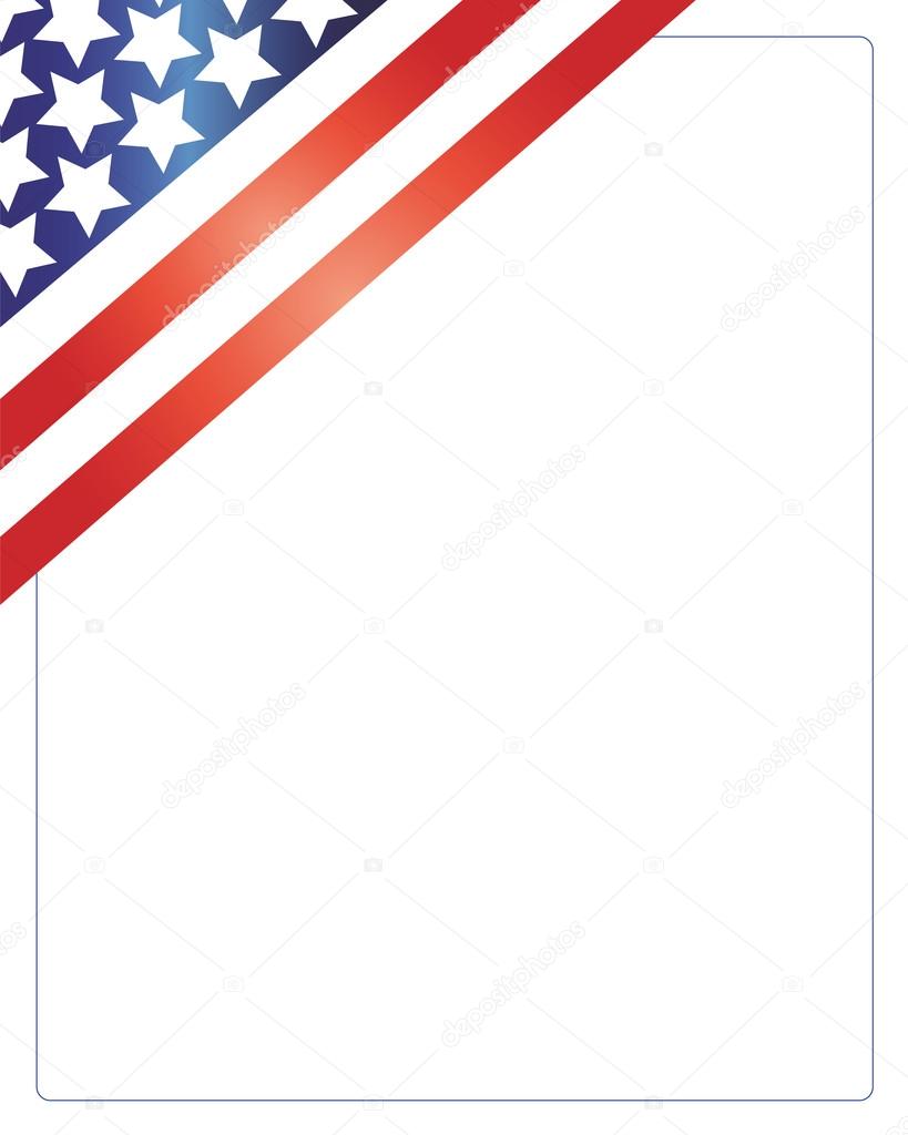 Patriotic American corner frame. Stock Vector by ©skef1964 108313036