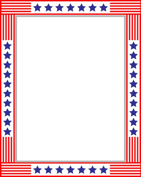 American Flag Symbols Patriotic Border Frame Copy Space Your Text Stock ...