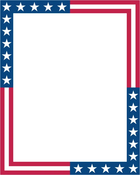 American Flag Symbols Patriotic Border Frame Copy Space Your Text Stock ...