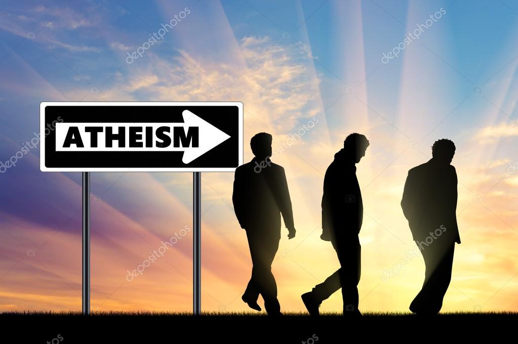 Atheism. Atheists Three men — Stock Photo © Prazisss #121509214