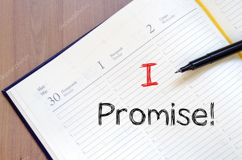 I promise write on notebook Stock Photo by ©Petenceto 87399076