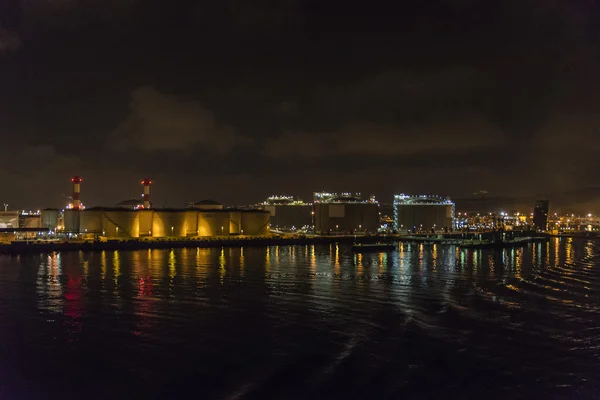 Gas and fuel tanks at night — Stock Photo © J2R #123209760