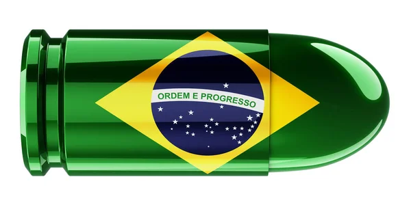 Heart Brazilian Flag Rendering Isolated White Background Stock ...