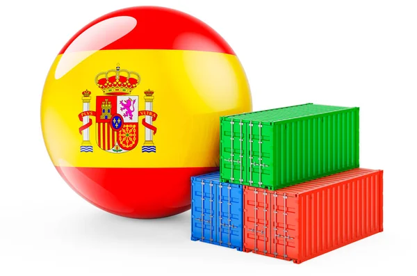 Computer Folder Icon Spanish Flag Rendering Isolated White Background ...