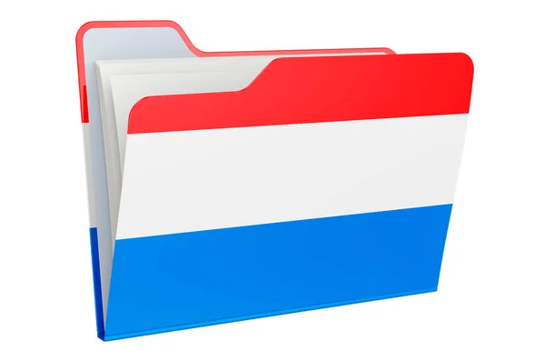 Computer Folder Icon French Flag Rendering Isolated White Background ...