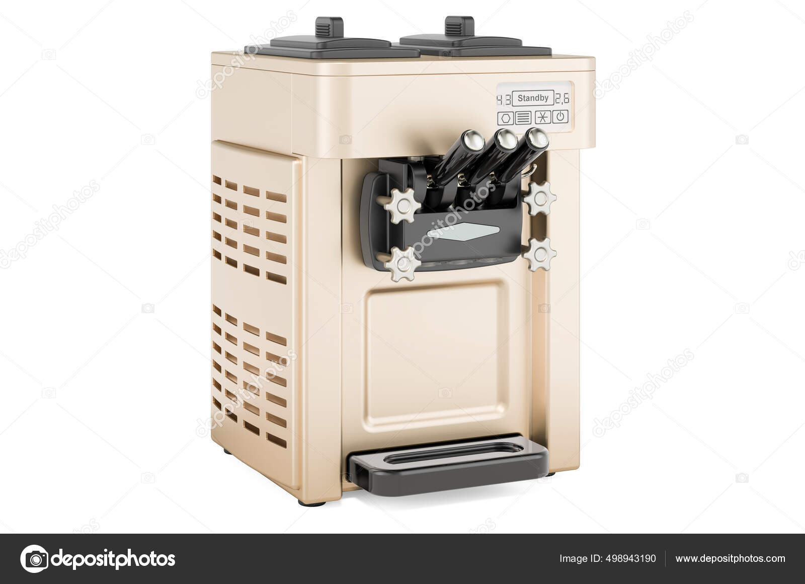 Commercial Ice Cream Machine Rendering Isolated White Background Stock ...