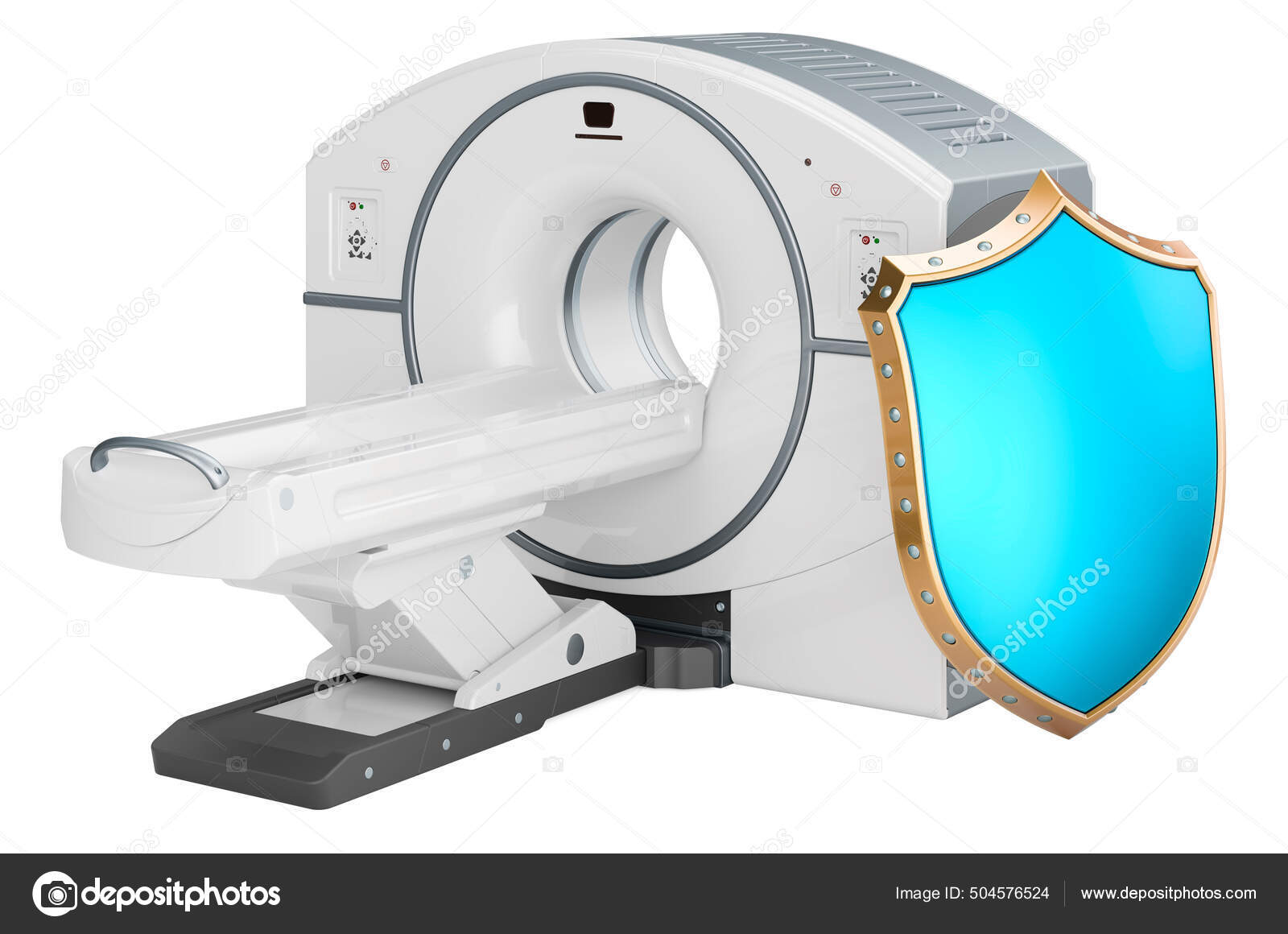 Open Mri Magnetic Resonance Imaging Scanner Shield Rendering Isolated ...