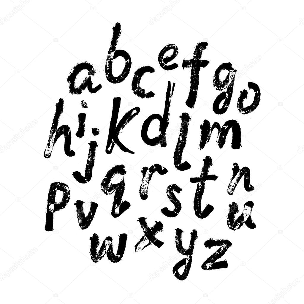 Alphabet Painted by hand — Stock Vector © chekat #100521308