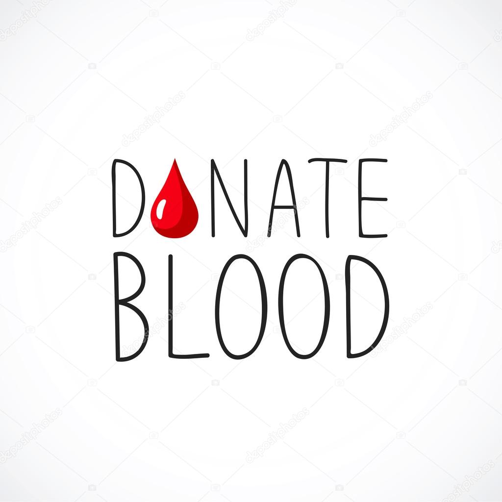 Donate blood. The trend calligraphy Stock Vector Image by ©chekat ...