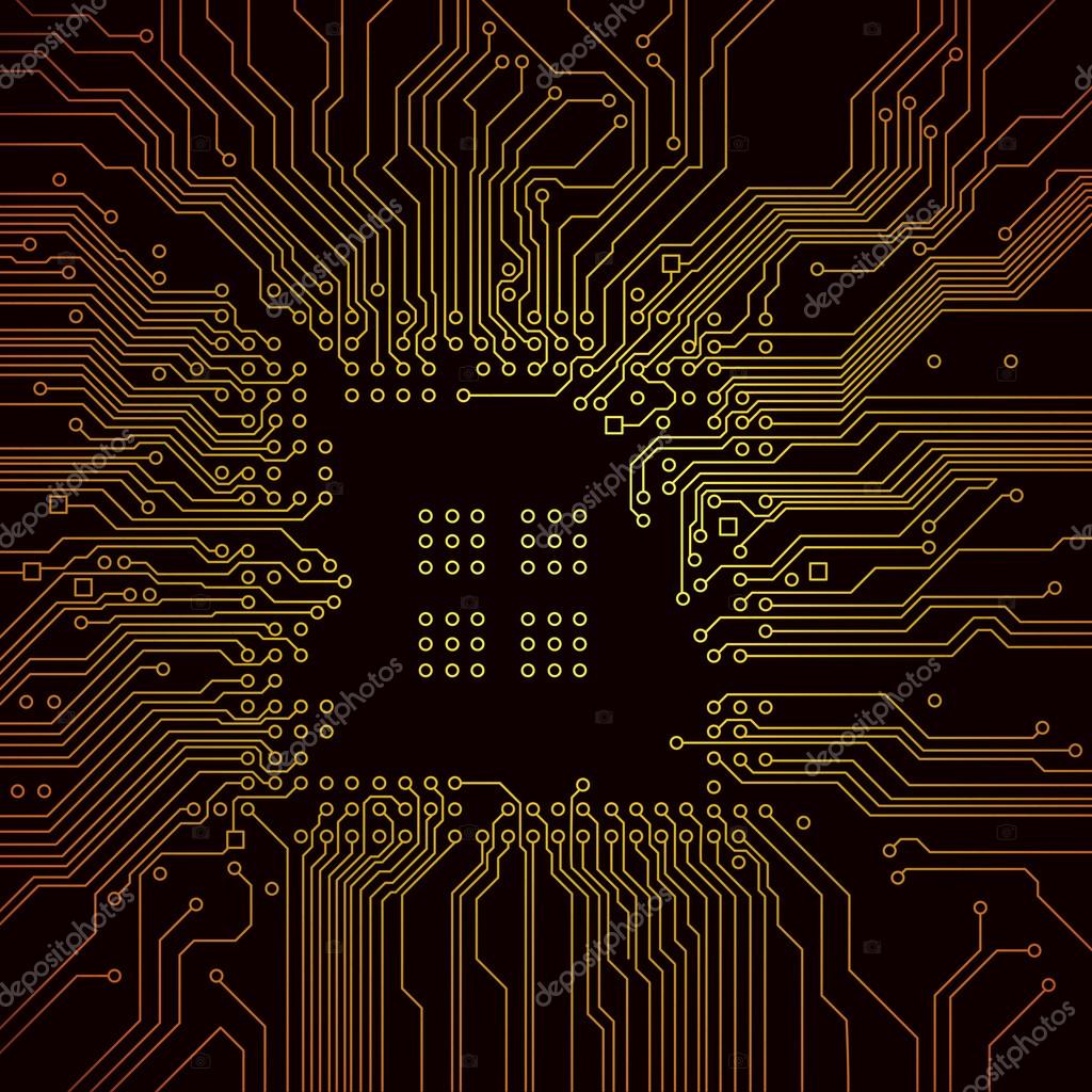 Circuit board background. Vector Stock Vector Image by ©chekat #110311440