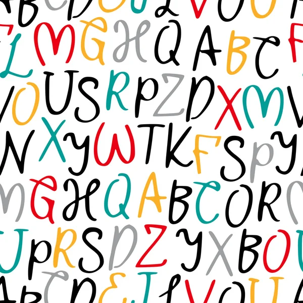 Vectorial seamless pattern of letters of the alphabet — Stock Vector ...