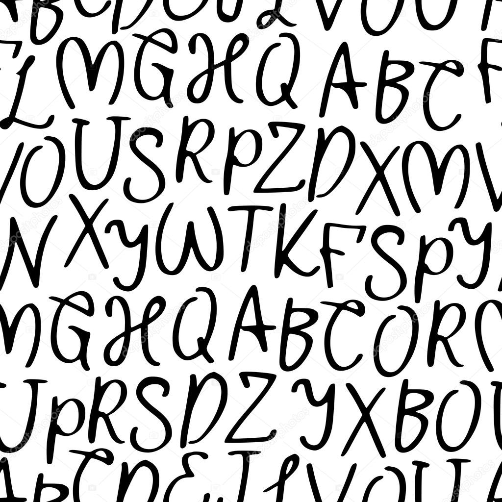 Vectorial seamless pattern of letters of the alphabet — Stock Vector ...