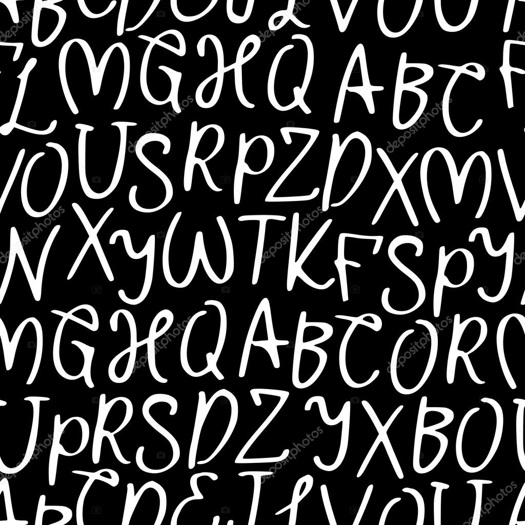 Vectorial seamless pattern of letters of the alphabet Stock Vector ...