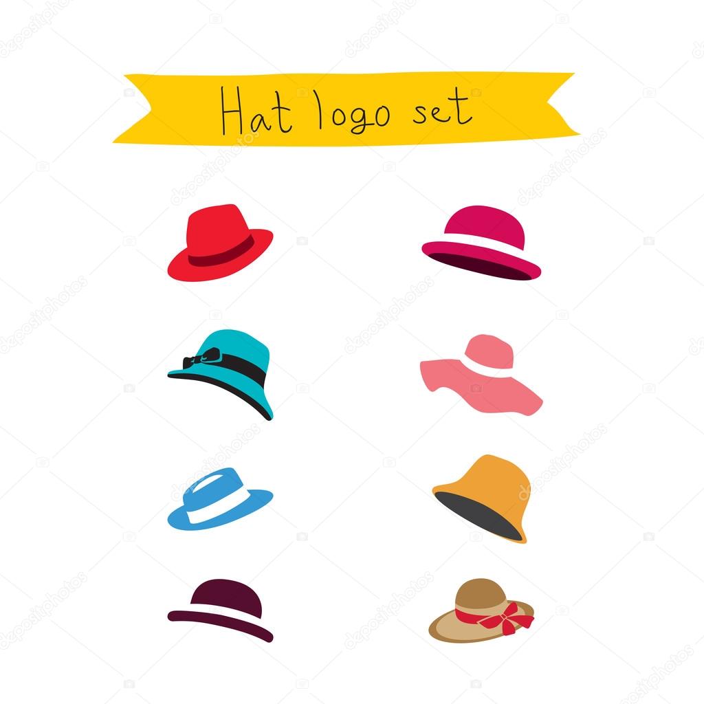 Different icons hats. Vector Stock Vector Image by ©chekat #90750854
