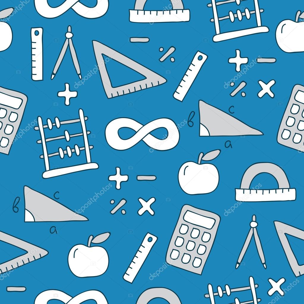 Seamless vector pattern of icon math ⬇ Vector Image by © chekat ...