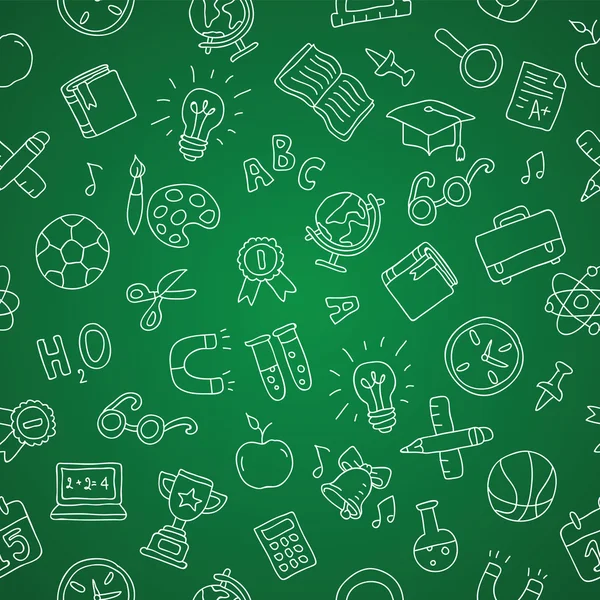 Vector back to school doodle elements pattern or background. Study and learning objects. Book ...