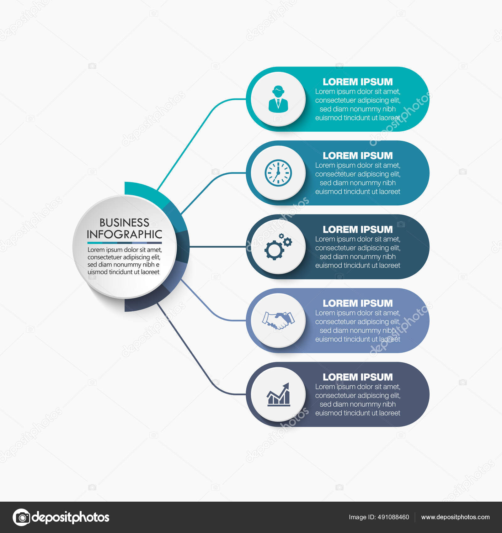 Business Data Visualization Timeline Infographic Icons Designed ...