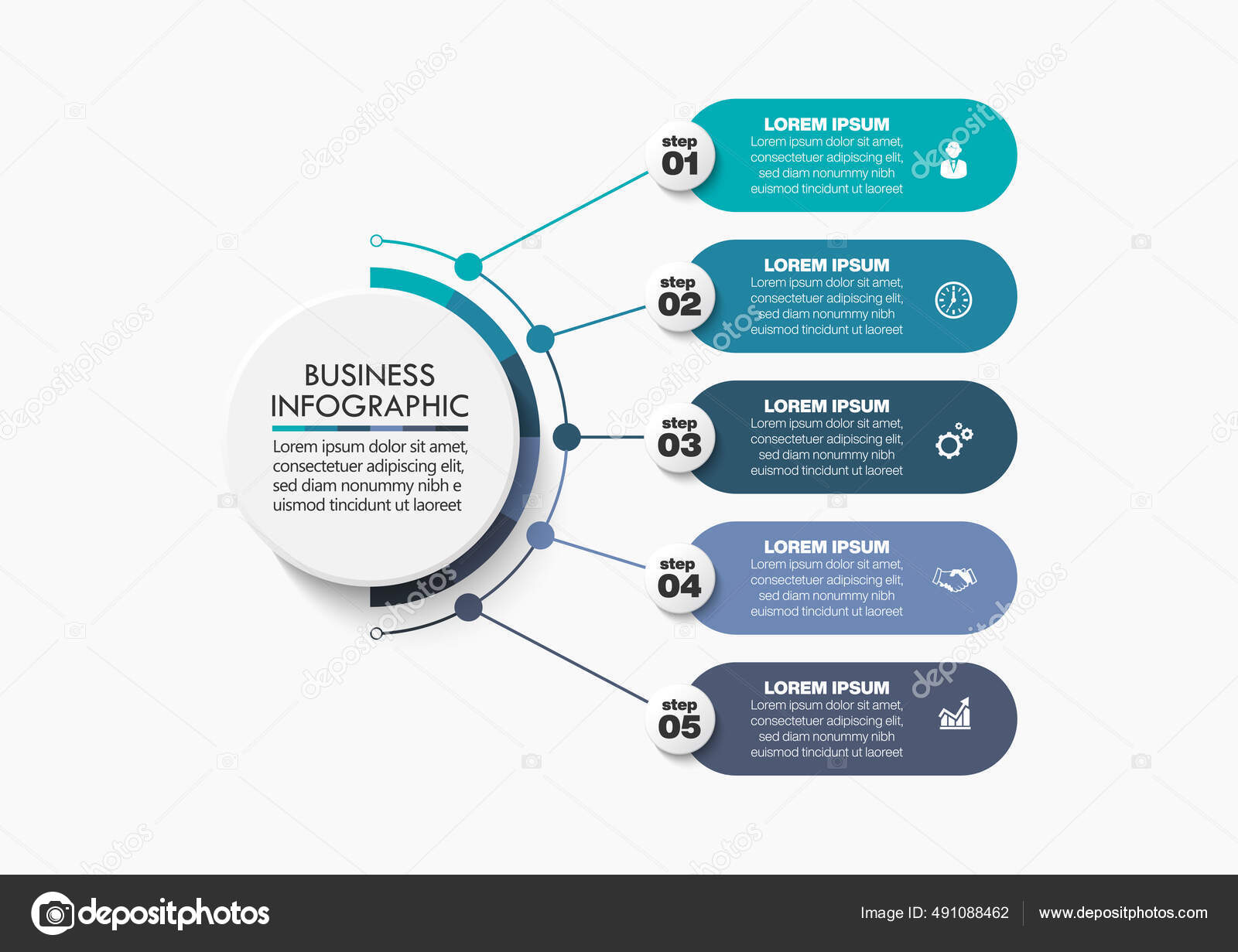 Business Data Visualization Timeline Infographic Icons Designed ...