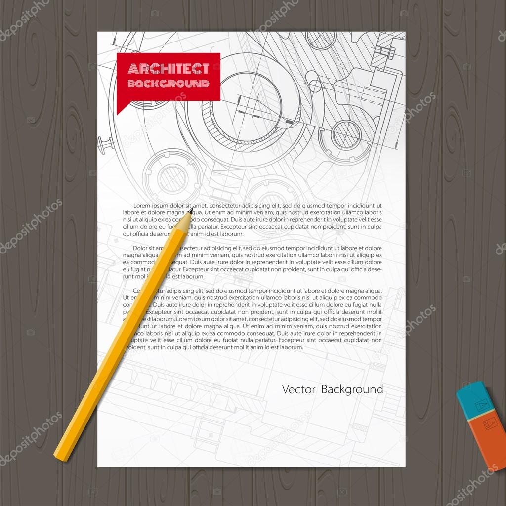 Technical blueprint of mechanism Stock Vector by ©mara_lingstad 113367302