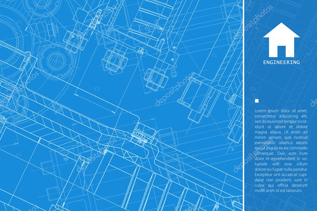 Engineer blueprint of mechanism Stock Vector Image by ©mara_lingstad ...