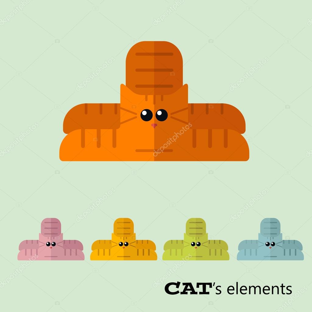 Vector cats elements Stock Vector Image by ©mara_lingstad #58690179