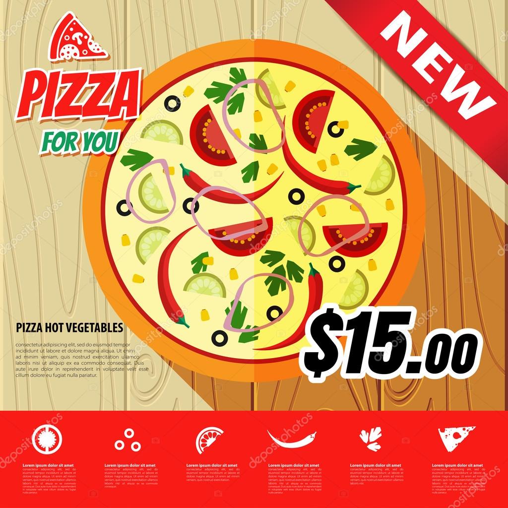 Pizza illustration Stock Vector by ©mara_lingstad 83281764