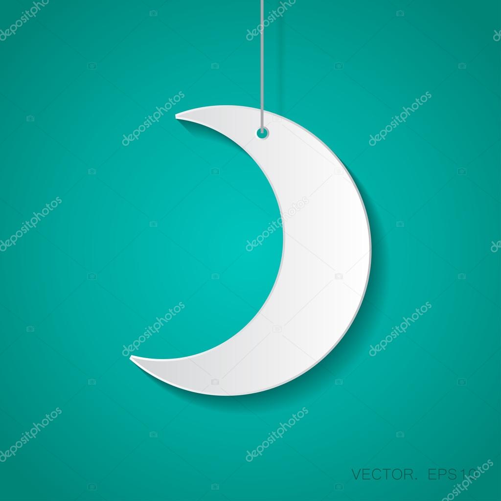 Flat moon icon — Stock Vector © mara_lingstad #84365842