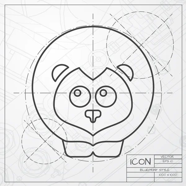 Panda on blueprint background Stock Vector Image by ©mara_lingstad ...