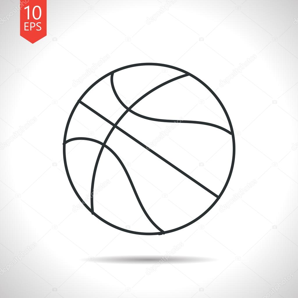 Outline basketball icon Stock Vector Image by ©mara_lingstad #86455960