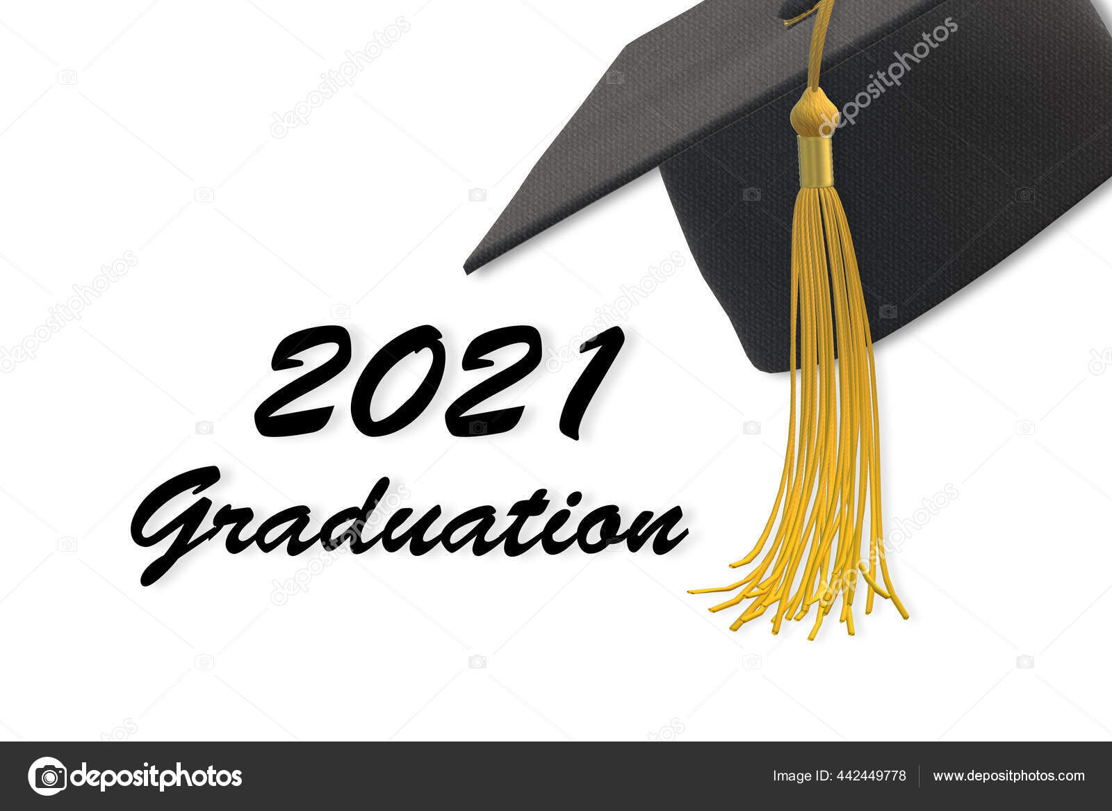 2021 Graduation Class Class 2021 Year Cap Tassel Education Concept ...