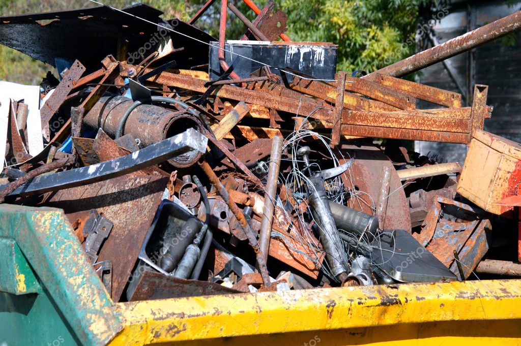 Scrap Metal In A Skip — Stock Photo © lenschanger #95881738