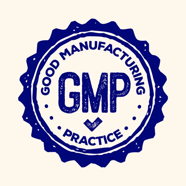Gmp Good Manufacturing Practice Certified Stamp White Background Vector ...
