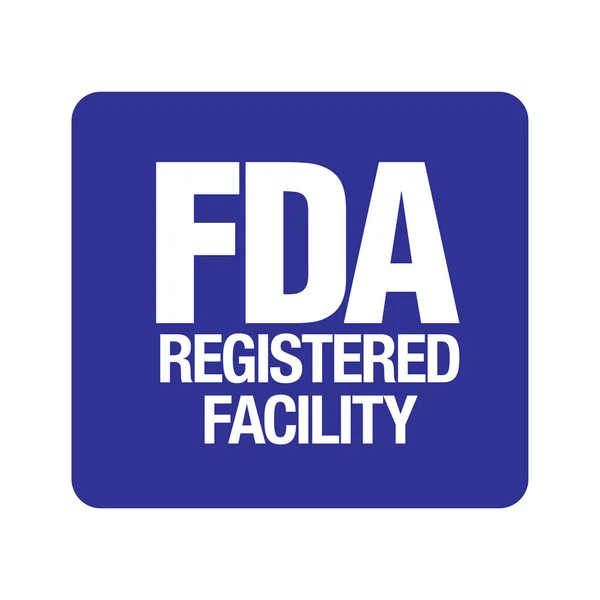 Food Drug Administration Fda Registered Inspected Facility Vector Logo ...