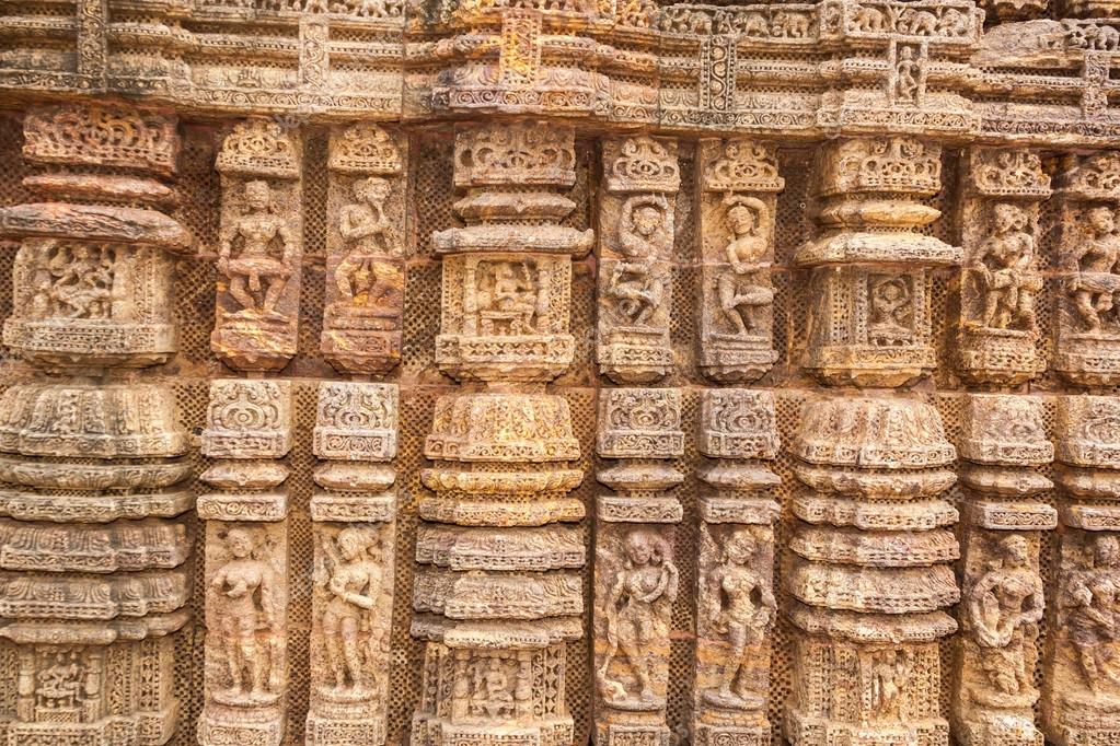 Ancient Oriyan Temple Carvings. — Stock Photo © nilanewsom #64657545