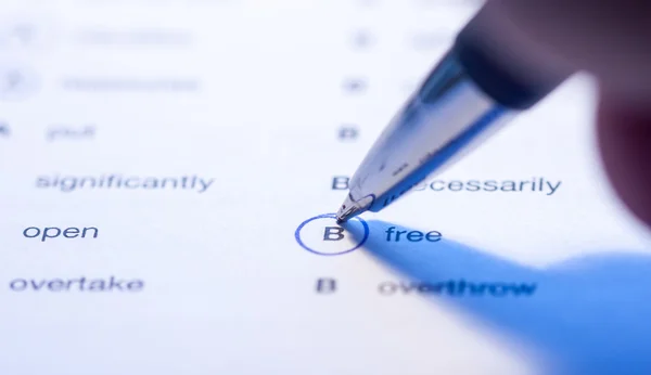 Language test paper Stock Photo by ©ChechotkinAnton 111236176