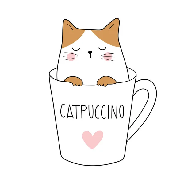 Кот кофе imágenes de stock de arte vectorial | Depositphotos