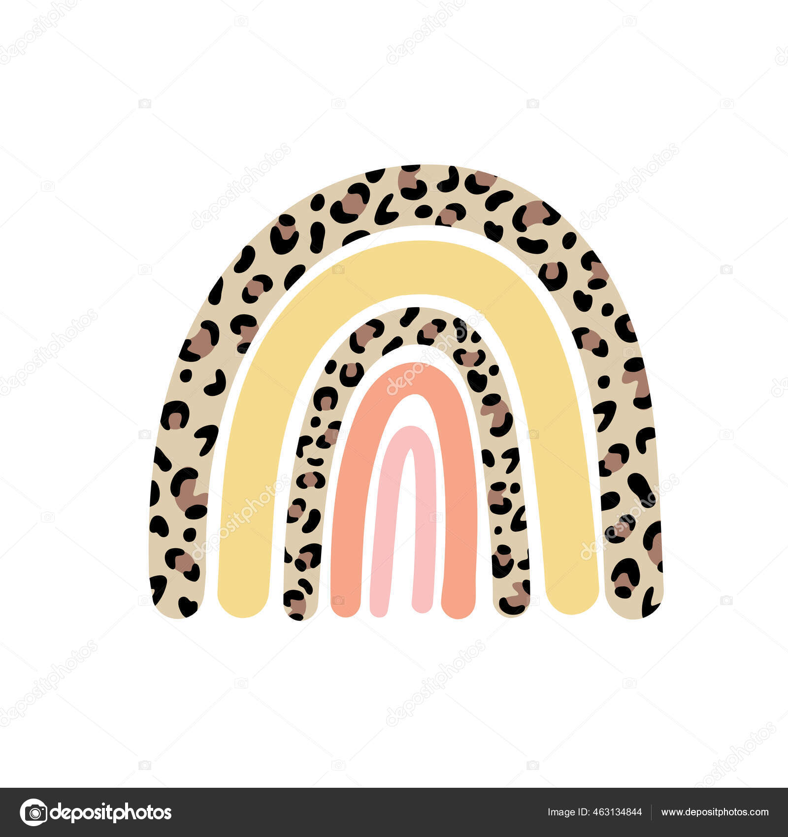 Léopard Arc Ciel Illustration Vectorielle Illustration Pour Enfants ...