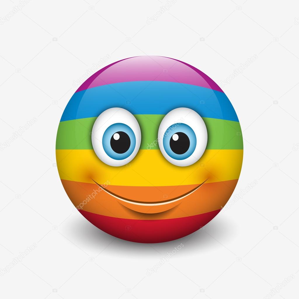 Rainbow flag smile icon Stock Vector Image by ©I.Petrovic #111568054