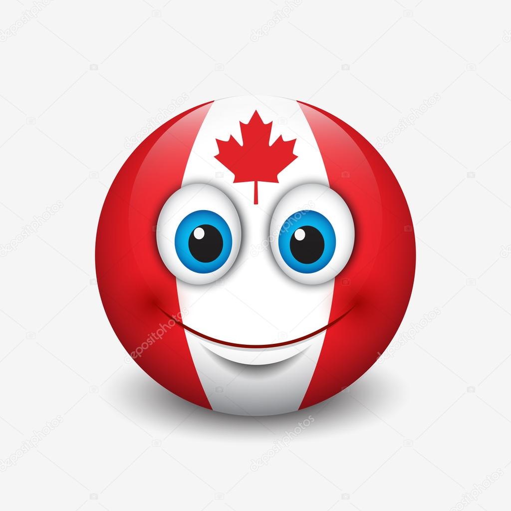 Bandera canadiense smiley Vector de stock por ©I.Petrovic 111574094