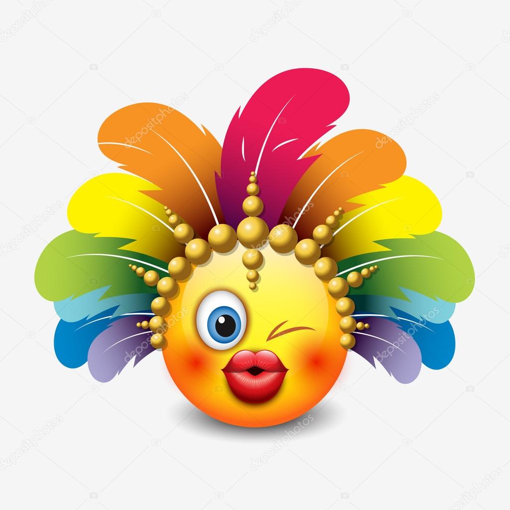 Cute winking emoticon isolated Stock Vector Image by ©I.Petrovic #113439682