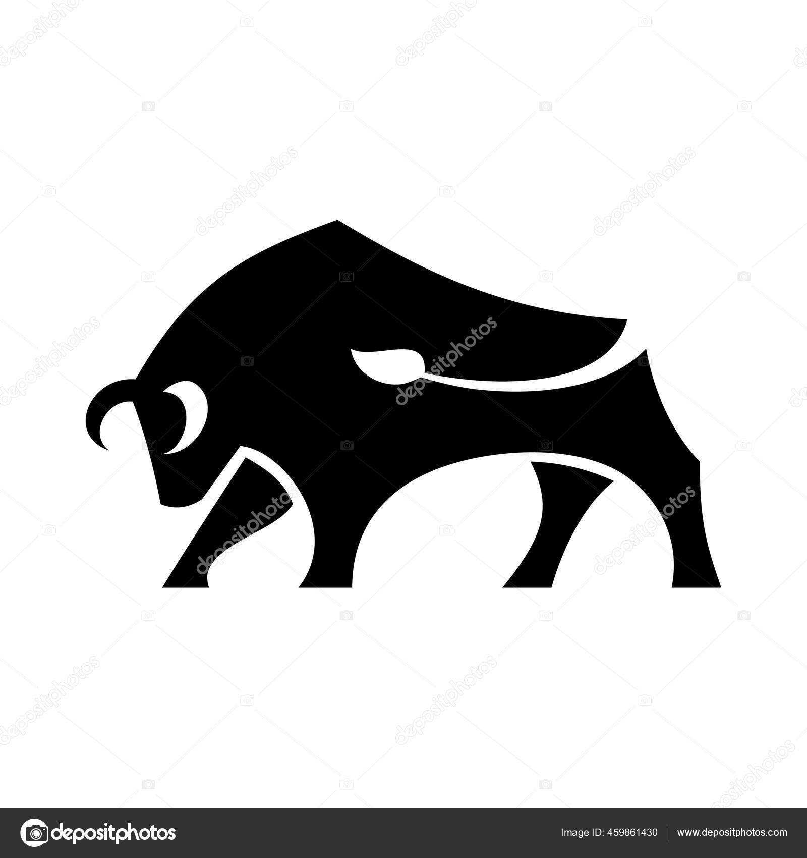 Signo Logotipo Del Toro Ilustración Vectorial Aislada Vector de stock ...