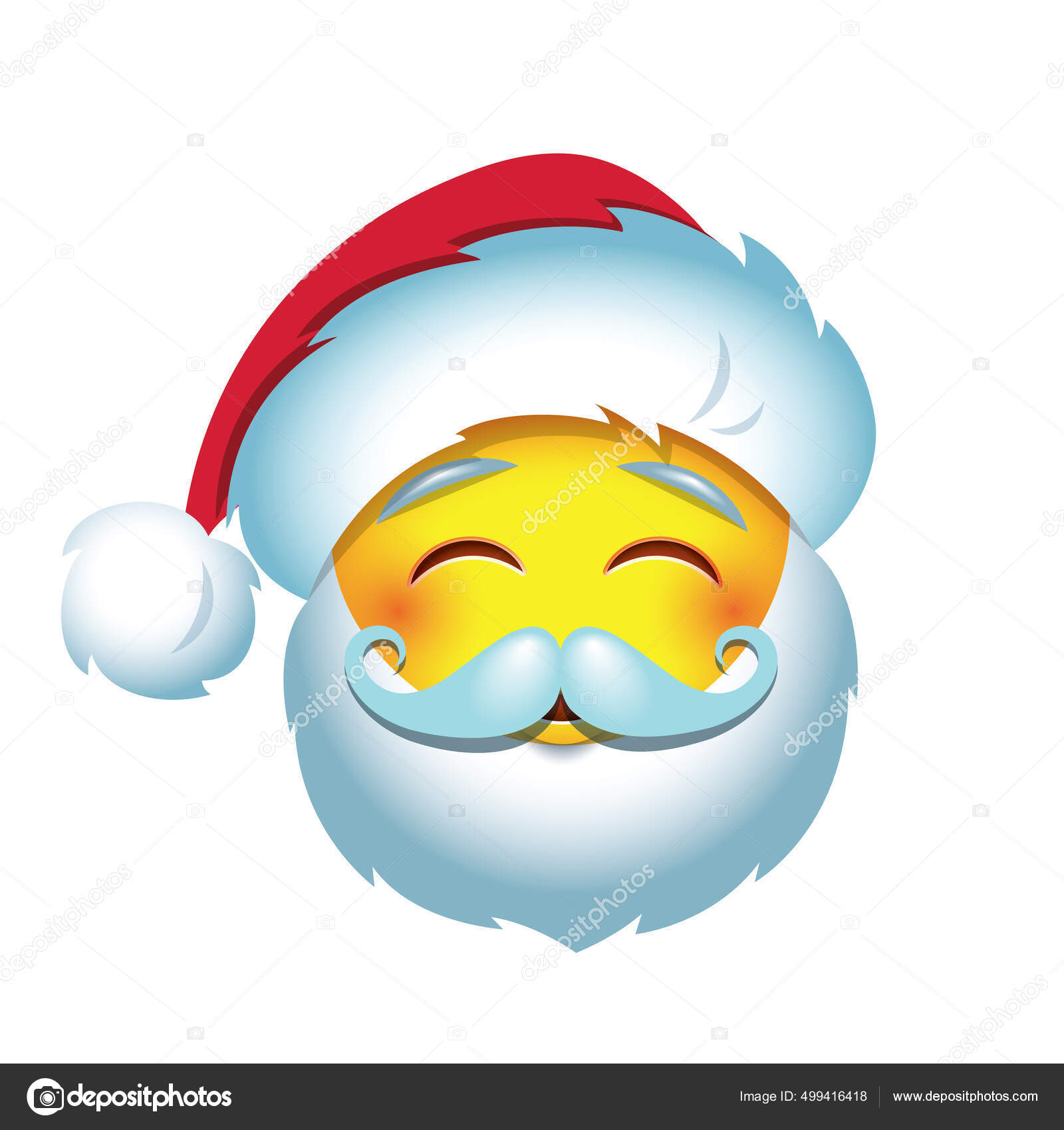 Cartoon Smiley Gezicht Met Snor