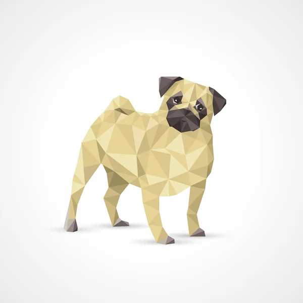 Pug geometrico Vector Art Stock Images | Depositphotos